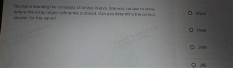 Solved Rachel Is Learning The Concepts Of Arrays In Java