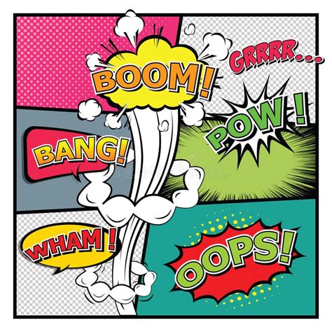 Comics Template. Vector Retro Comic Book Speech Bubbles Illustration. Stock Vector ...