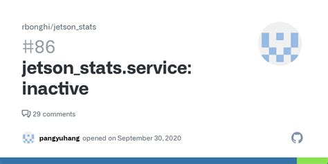 Jetson Rvice Inactive · Issue 86 · Rbonghi Jetson Stats · Github