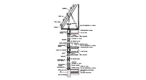Roofing Structure Sectional Block Autocad File