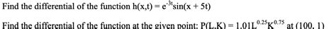 Solved Find The Differential Of The Function Chegg