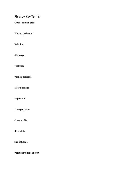 Rivers Fieldwork Booklet Docx