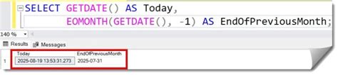 Sql Server Date Minus 1 Month Sql Server Guides