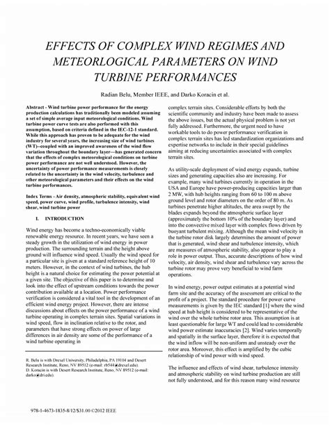 Pdf Effects Of Complex Wind Regimes And Meteorlogical Parameters On