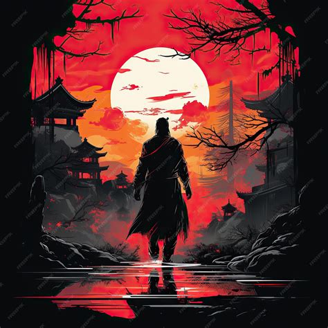 Premium Ai Image Unique Character Samurai Ninja Yokai Japanese