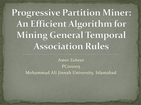 Amer Zaheer Pc Mohammad Ali Jinnah University Islamabad Ppt Download