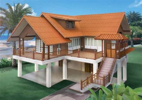 แบบบ้านทรงไทยประยุกต์ ยกพื้นสูงเปิดโล่ง รับบรรยากาศภายนอกได้เต็มเปี่ยม บ้านในฝัน บ้านสไตล์คัน