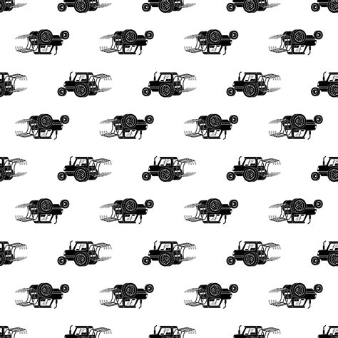 Tractor Pattern Seamless Vector Vector Art At Vecteezy