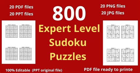 Expert Level Sudoku Puzzles Bundle Bundle · Creative Fabrica