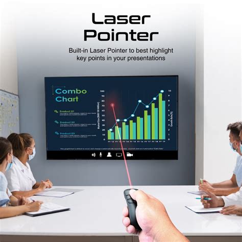 Promate Wireless Presenter • 10m Working Range • Red Laser Pointer • U