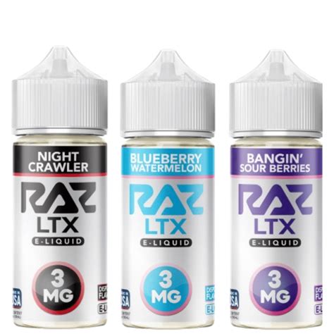 Raz Ltx E Liquid 100ml Freebase Kmg Imports