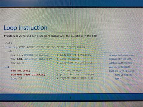 Solved Loop Instruction Problem 3 Write And Run A Program