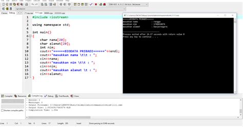 PROGRAM SEDERHANA BAHASA PEMROGRAMAN C DENGAN SOURCE CODE