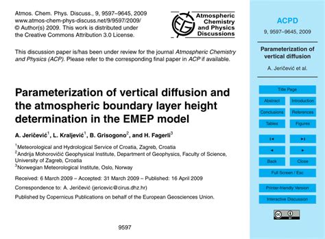 pdf parameterization of vertical diffusion and the atmospheric