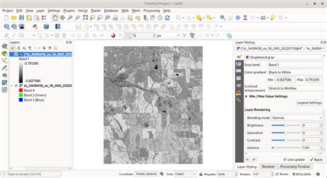 Qgis Creating An Ndvi Image In Qgis North River Geographic Systems Inc