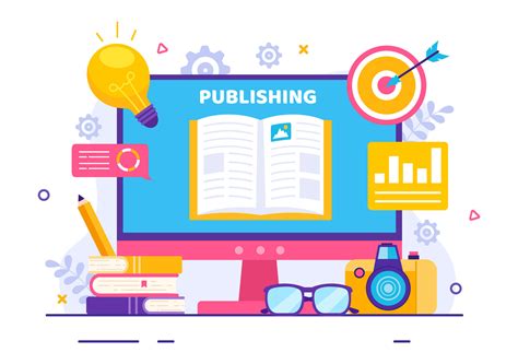 Digital Publicación Contenido Blog Márketing Escritura Vector