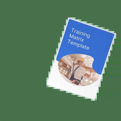 Training Matrix Template Free Downloadable Resource