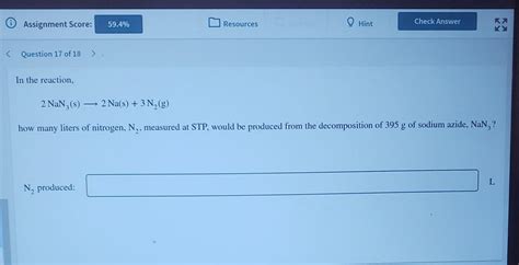 Solved Assignment Score 594 Resources Hint Check Answer