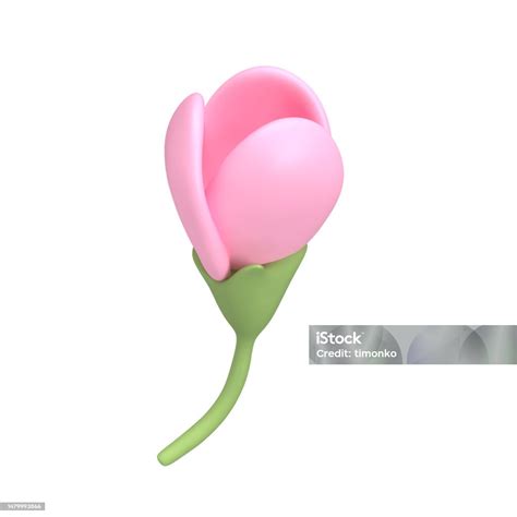 3d 아이콘 렌더링 봄 벚꽃 미개봉 꽃 봉오리 꽃 사쿠라 그림 클리핑 경로가 있는 흰색 배경에 격리된 간단하고 귀여운 꽃잎 0명에 대한 스톡 사진 및 기타 이미지 Istock