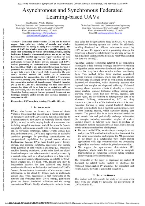 Pdf Asynchronous And Synchronous Federated Learning Based Uavs