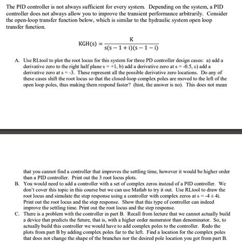 solved the pid controller is not always suflicient for every system