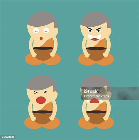 몽크 벡터 말풍선이 있는 귀여운에 대한 스톡 벡터 아트 및 기타 이미지 귀여운 남자 만화 Istock