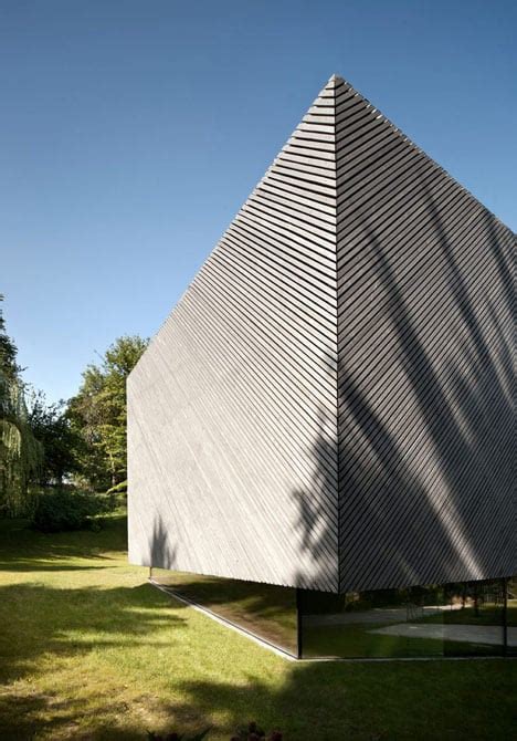 House Extension By Franz Architekten Clad With Diagonal Larch Strips
