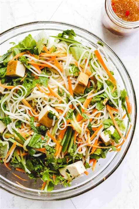 Vietnamese Vermicelli Noodle Salad With Tofu Okonomi Kitchen