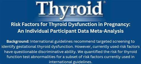 Thyroidjournal How To Predict Thyroid Dysfunction During Pregnancy