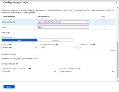 Monitor Azure Automation Runbooks With Metric Alerts Azure Docs