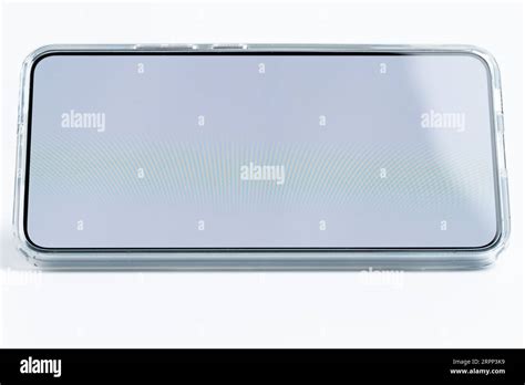 Blank Screen Of Smartphone In Horizontal Orientation Isolated Stock Photo Alamy
