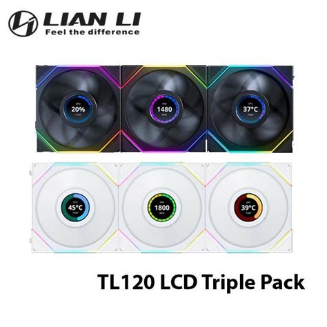 Jual Lian Li Uni Fan Tl Lcd 120 Triple Pack 120mm Argb With 16 Lcd