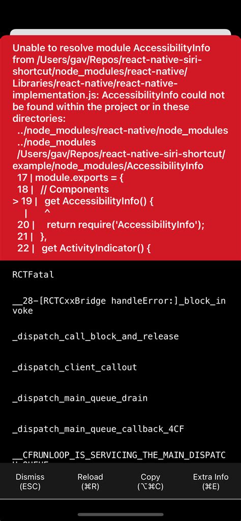 Not Working With Scenes Issue Gustash React Native Siri Shortcut GitHub