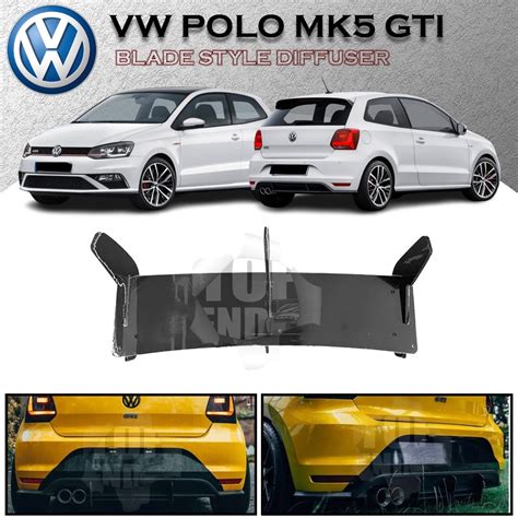 Volkswagen Polo Mk5 6c Gti Blade Style Diffuser Vw Polo 6c Bumper Diffuser Bodykit Polo 2014