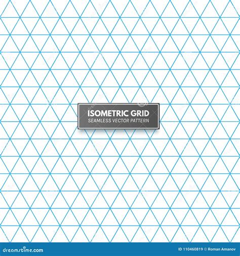 Isometric Grid Seamless Pattern Vector Template For Design Stock
