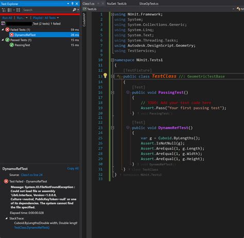Cannot Run Unit Tests When Inheriting From Dynamo TestServices Classes Issue DynamoDS