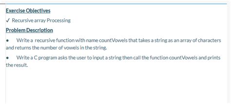 Solved Exercise Objectives Recursive Array Processing
