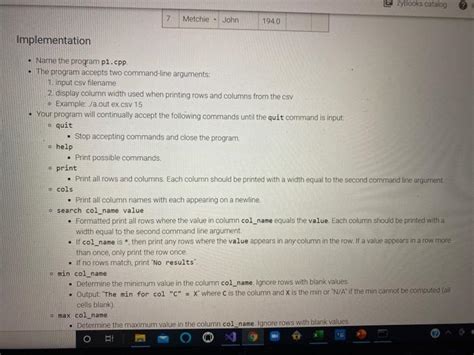 Solved Project 1 Csv Stats Overview You Will Write A