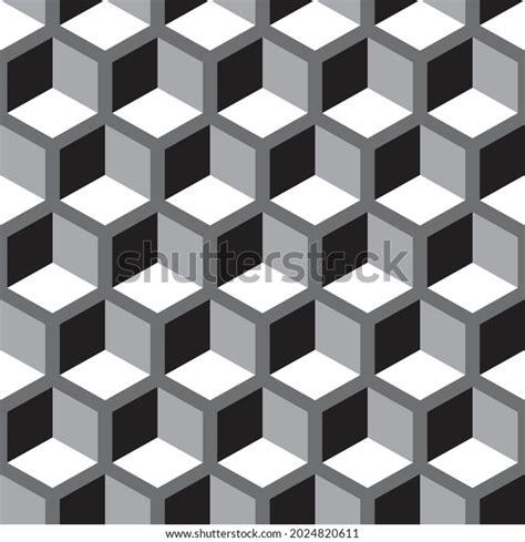 Fabric Vector Seamless Greyscale Cube Shape Stock Vector Royalty Free 2024820611 Shutterstock