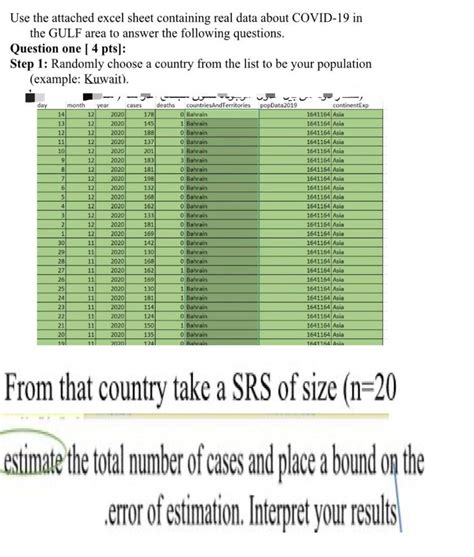 solved use the attached excel sheet containing real data