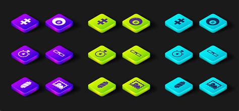 스풀 우편 스탬프 스톱워치 시네마 안경 당구 스누커 볼 및 퍼즐 아이콘조각에 바느질 스레드를 설정합니다 벡터 3차원 형태에 대한 스톡 벡터 아트 및 기타 이미지 Istock