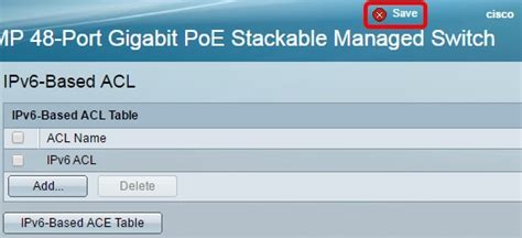 Configure Ipv6 Based Access Control List Acl And Access Control Entry