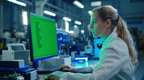 Premium Photo Female Engineers Programme Pick And Place Electronic Machinery On A Surface