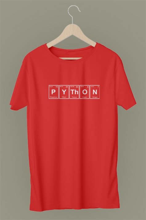 Python P Y Th O N Periodic Elements Programmer Tshirt Merchshop
