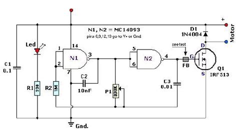 MC14093 Pulse Width Modulation Controller Diagram For Reference