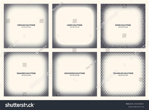 Different Variations Halftone Texture Set Vector Stock Vector Royalty Free 2063448557