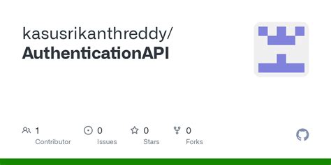Github Kasusrikanthreddyauthenticationapi