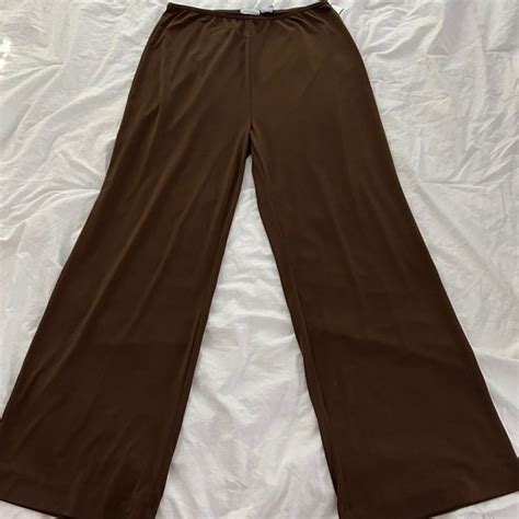 Traditions Pants And Jumpsuits Vintage Brown Flowy Pants Poshmark