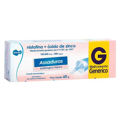 Nistatina Óxido De Zinco Ems 100000uig 200mgg Caixa Com 1