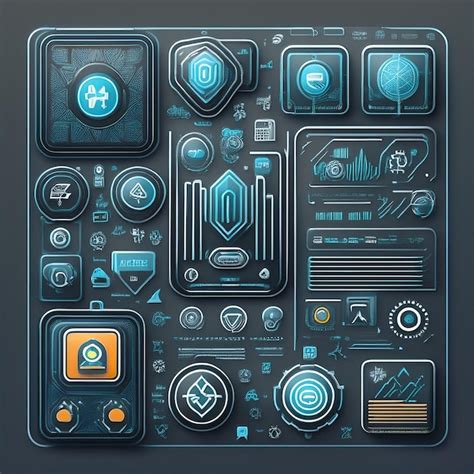 Premium Photo | Scalable Vector Illustration UI Technology Symbols ...